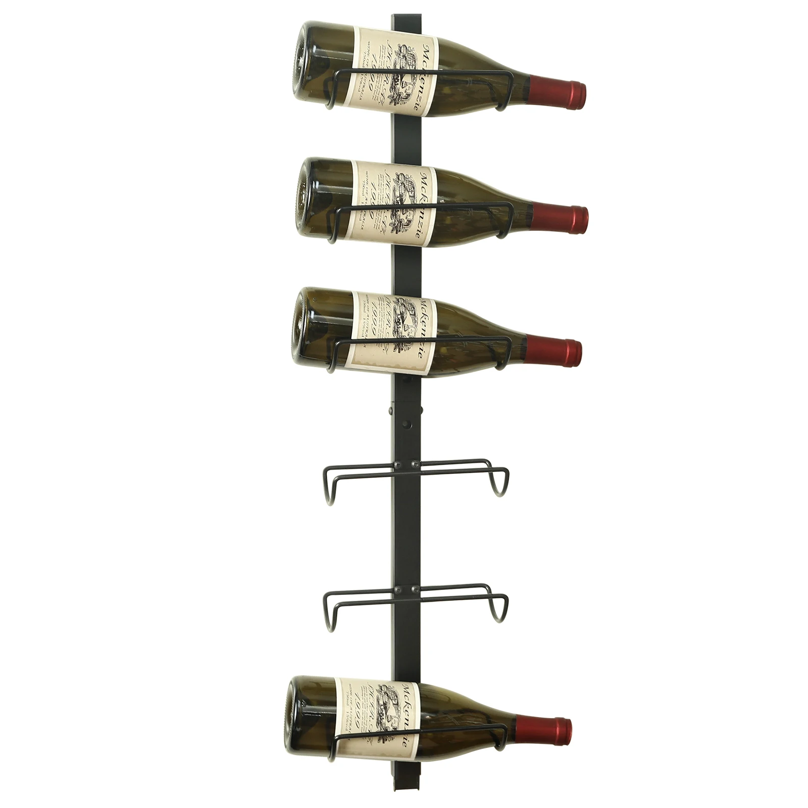 Decorations Home Wall Mounted Wine Rack Metal Modern Wall Mounted Wall ...
