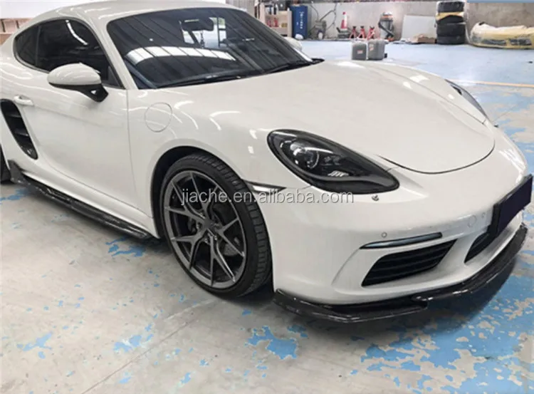 3pcs Carbon Fiber Front Lip Spoiler Splitters Fit For Porsche 718 ...