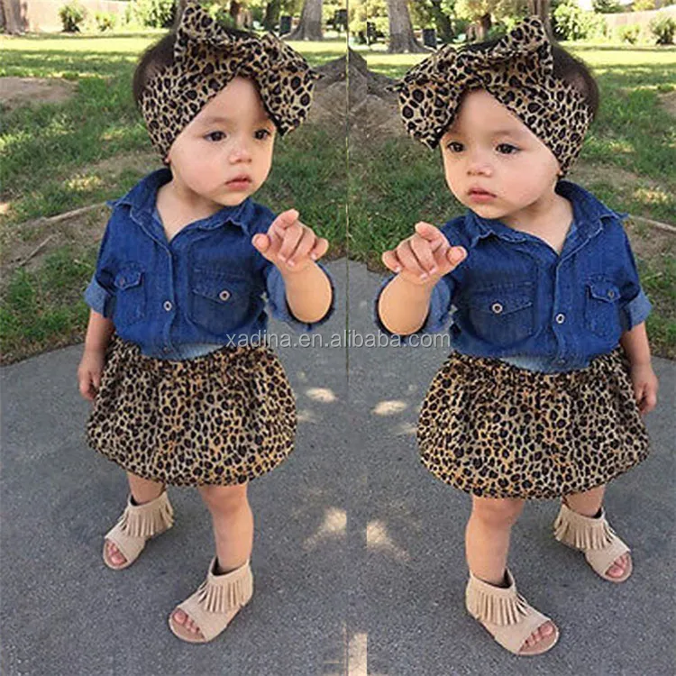 0-5 Years Girls Clothing Sets 2 Piece Outfits Tutu Skirt And Jeans Top ...