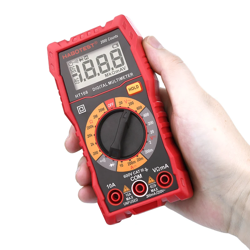 1habotest Ht108 2000 Counts Dc Ac 200v~600v Voltage Smart Multimeter ...