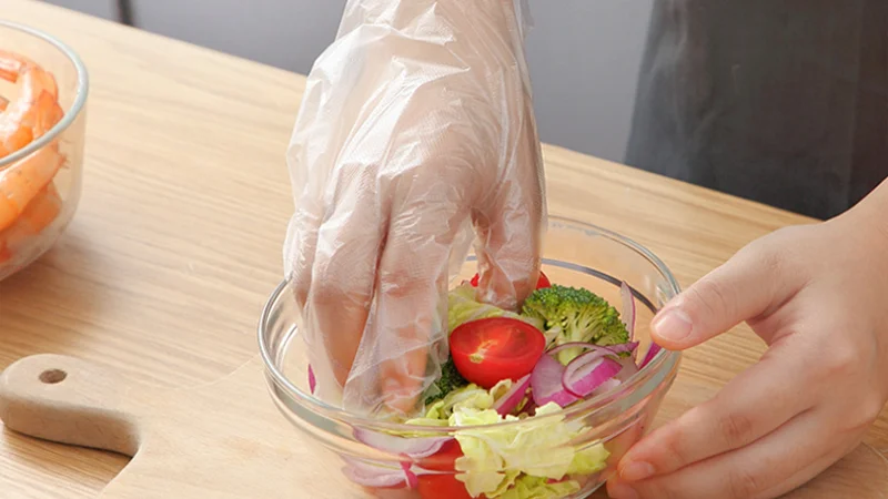 Custom Biodegradable Pe Food Disposable Hand Plastic Gloves - Buy ...