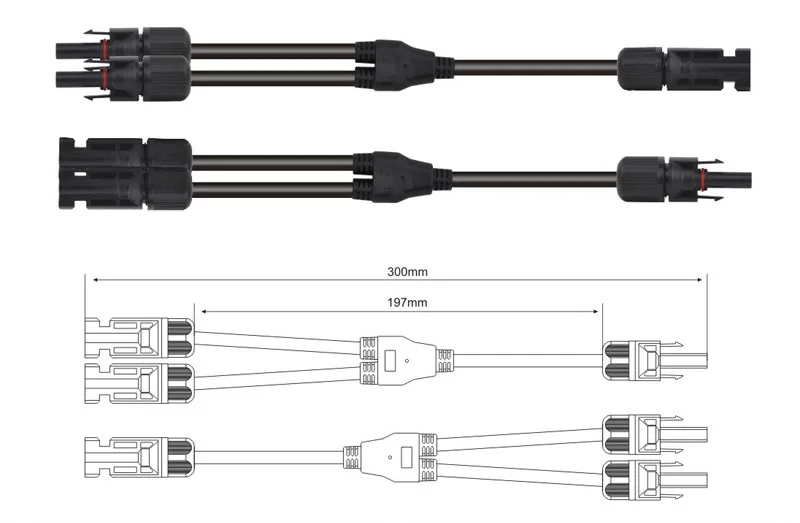 Ip68 Waterproof 1500v Junction Box Y-type 1kv 1.5kv 10awg 12awg 14awg ...