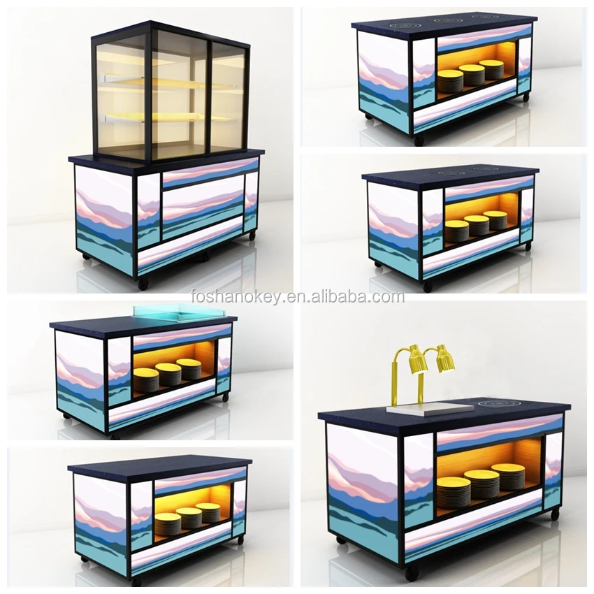 Okey Hotel Banquet Mobile Buffet Counter Induction Cooking Station ...