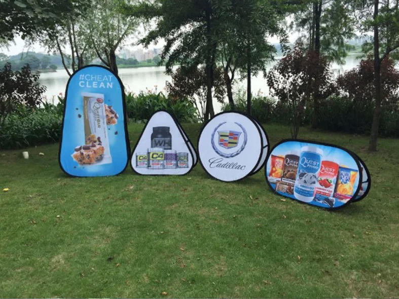 Oval Outdoor Sports Advertising Pop Out Banner Sign 1x2m Pop Up A Frame ...