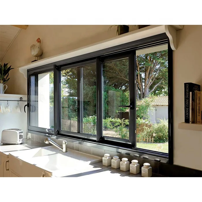 Latest Design Aluminium Triple Sliding Window 3 Track - Buy Three Track ...