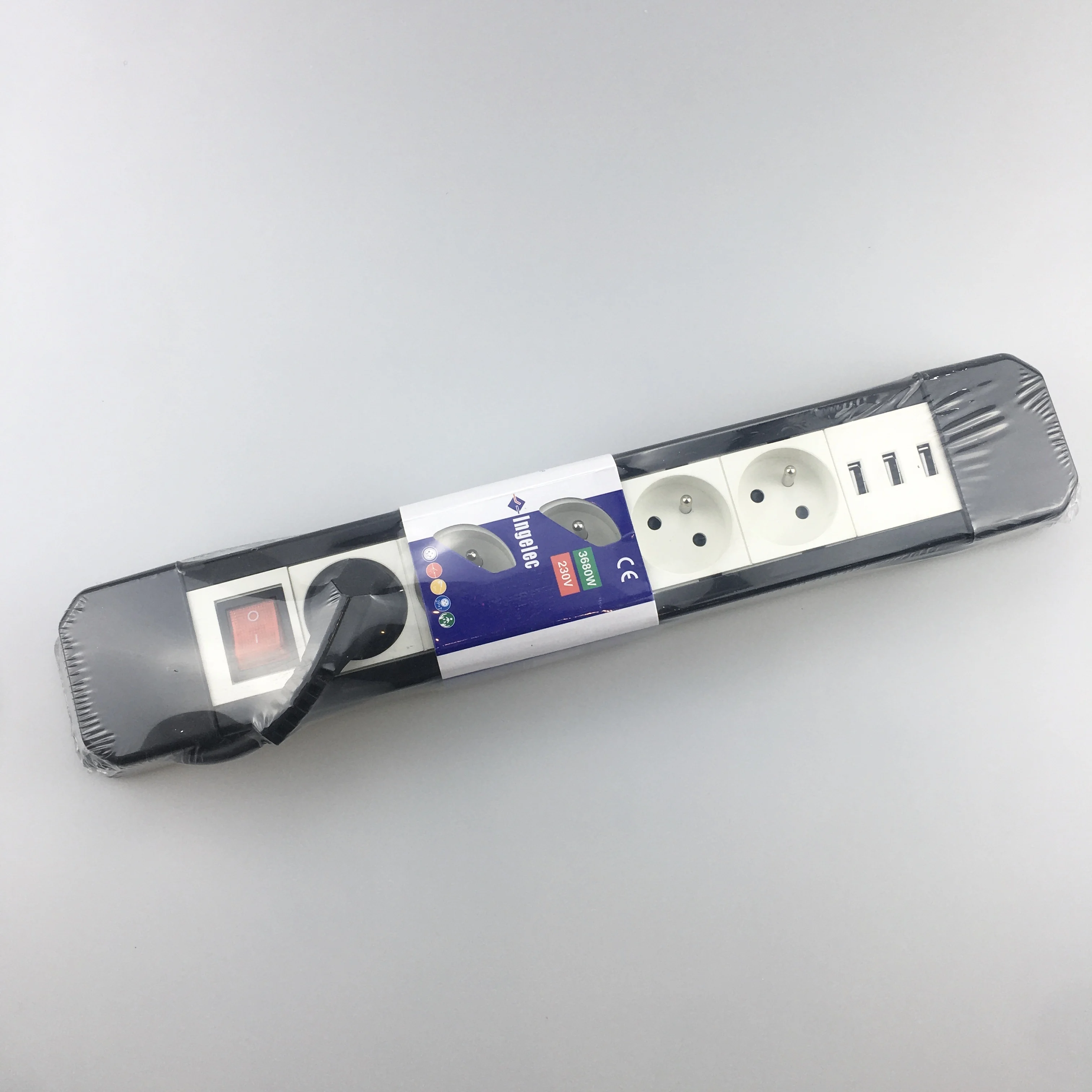 Ingelec Wall Mounted USB Power Strip - 16A 250V Socket
