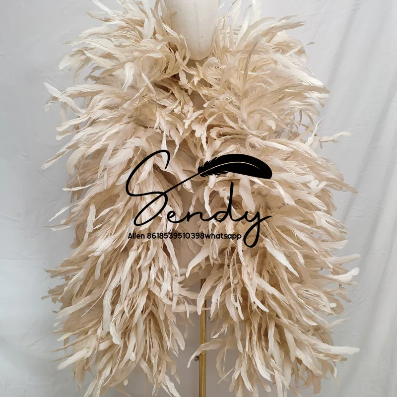 Wholesale 2Meter Large Rooster Feather Boa Coque Tails Boa for Samba ...