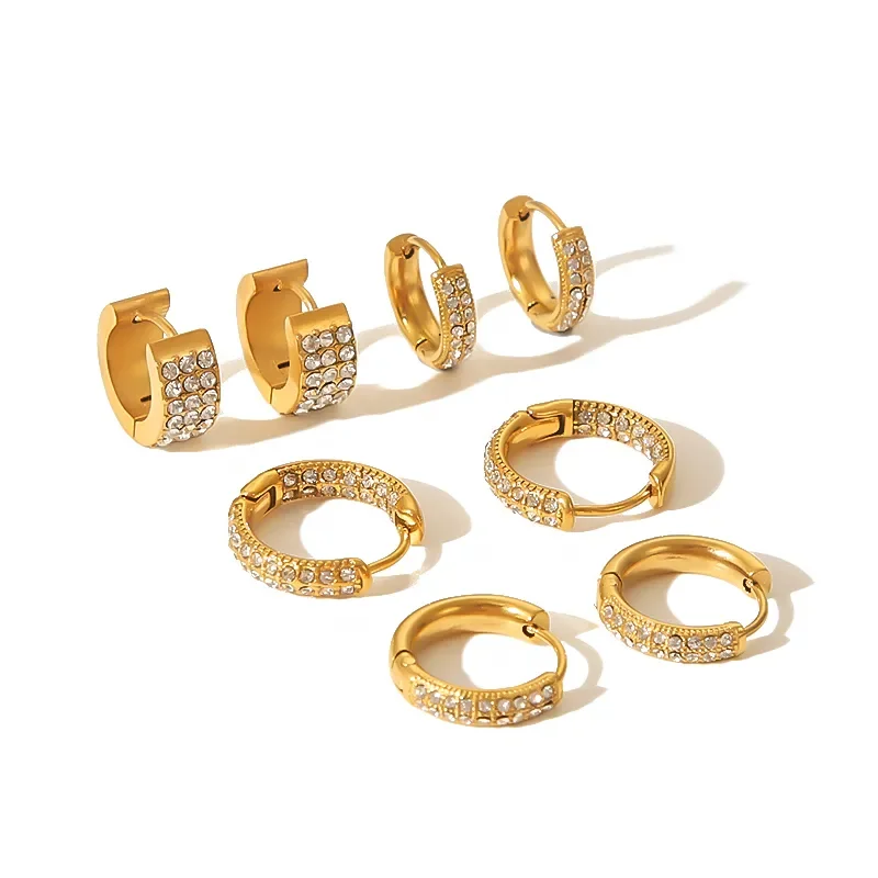 IG Style Modern 18K Gold Plated 304 Stainless Steel Geometric Inlay ...