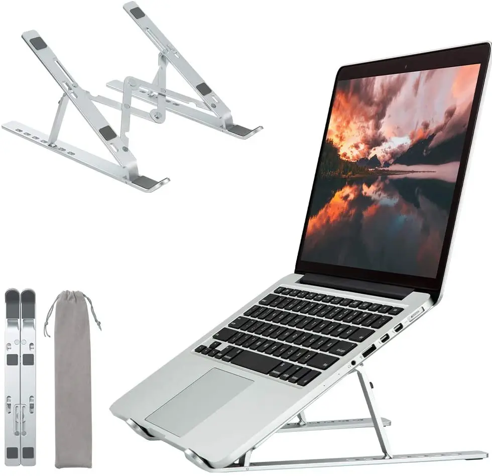 Laptop Riser Stand Adjustable Portable Aluminum Ergonomic Notebook ...