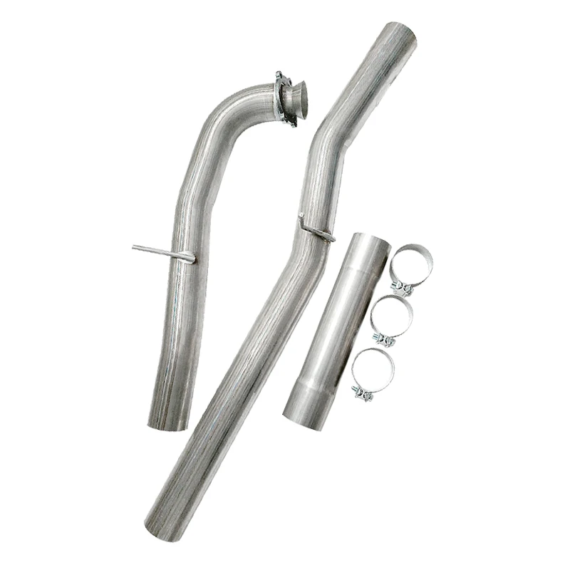 SS409 Diesel Exhaust 4"" Pipe for Chevy Silverado GMC 2017-2024 6.6L ...