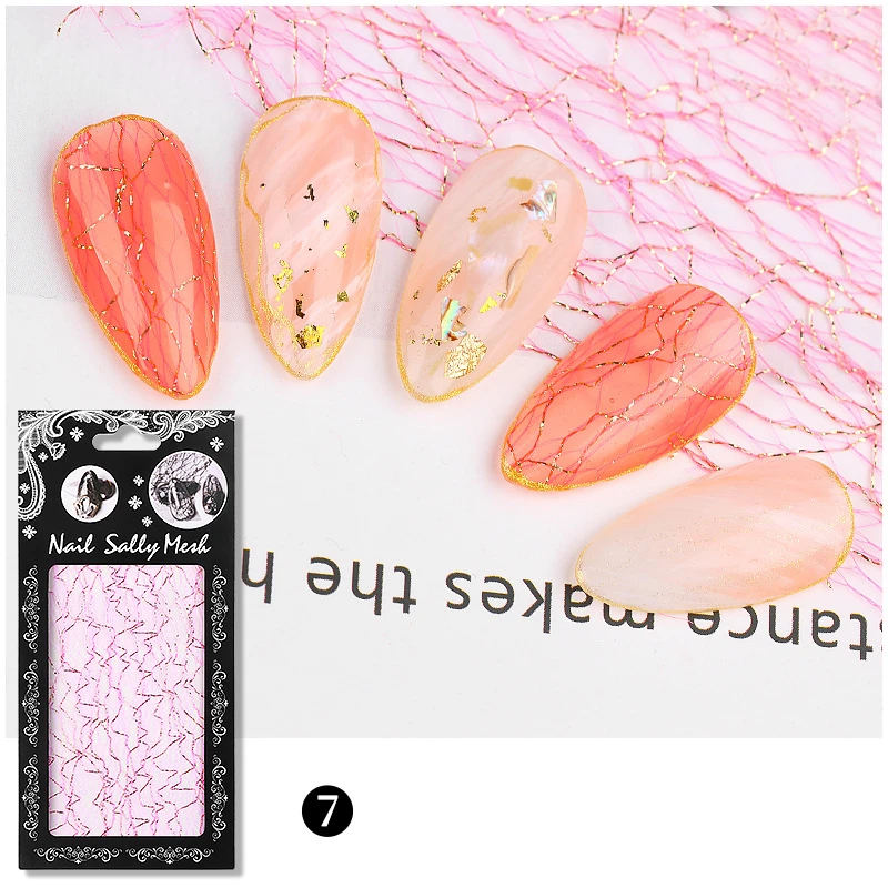Newest 8 Design Mesh Nail Stickers - Buy Mesh Nail Stickers,Mesh Style ...