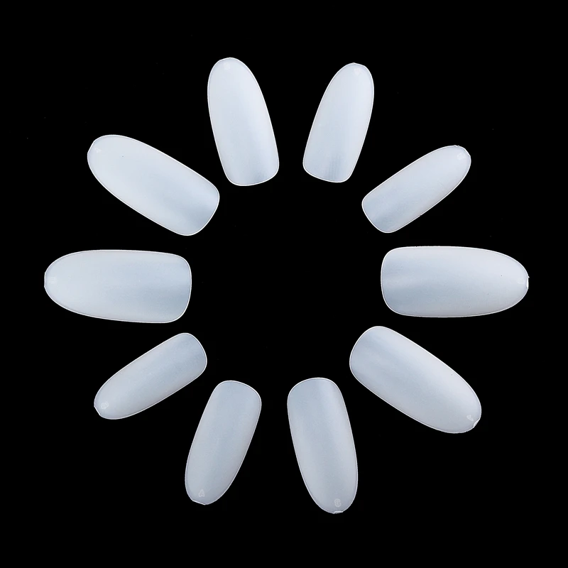 Nadeco 2024 Ultra Thin Fake Nail Full Cover Acrylic Tips Long Oval ...