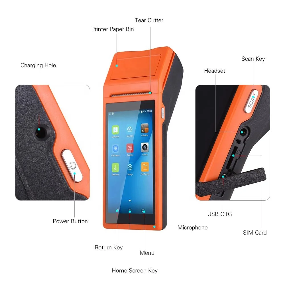 Mini Touch Pos Terminal Car Parking System Payment Collection