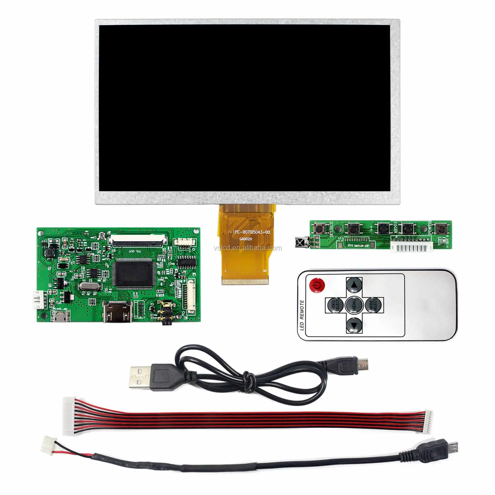7 Inch 1024x600 Ips Tft Lcd Display Module With Hd Mi Lcd Board Work ...