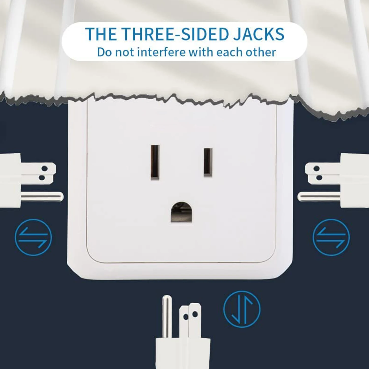 Design US Customizable One-to-Three Multi-Function Wall Socket