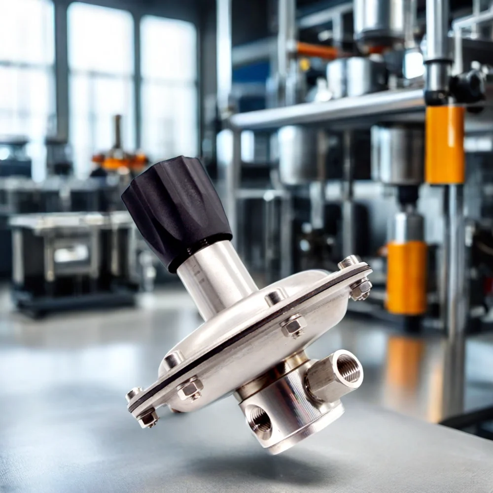 Stainless Steel O2 Micro Pressure Regulator 1/4NPT 0.3atm