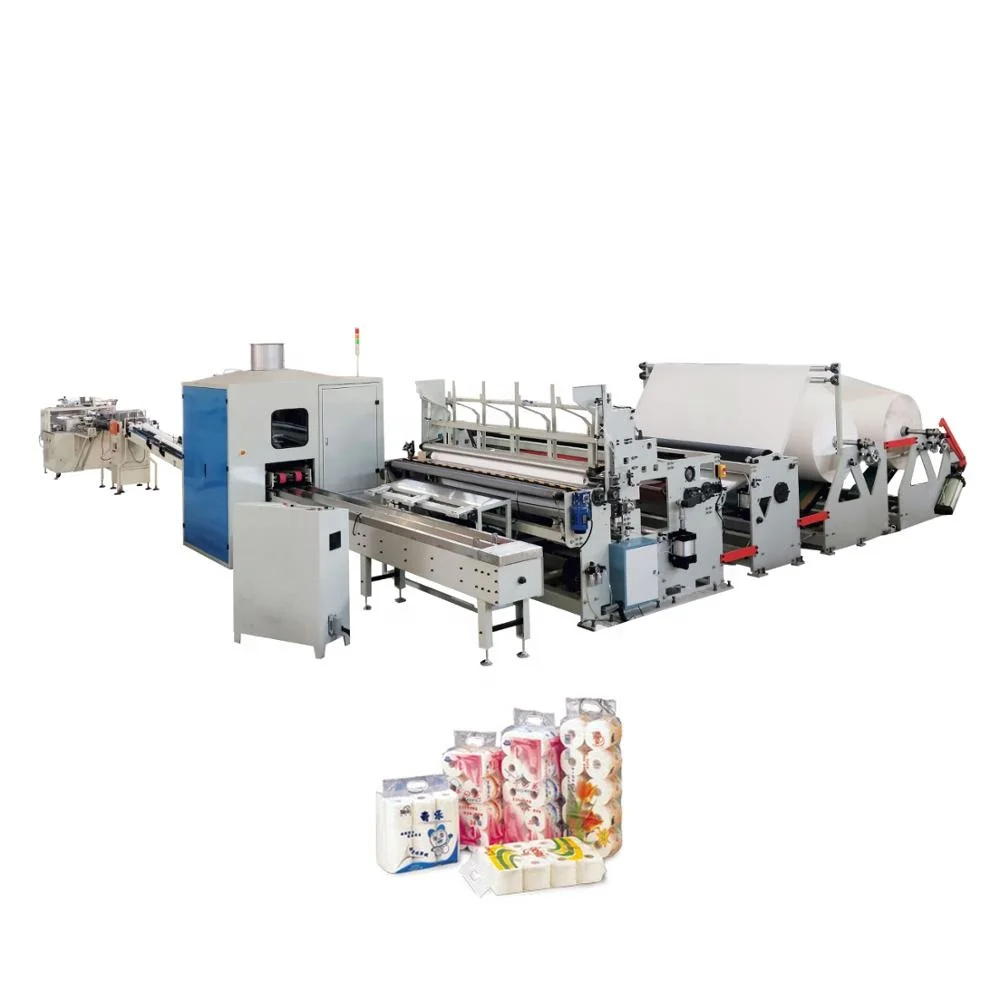 Automatic Small Toilet Paper Roll Making Machine Production Line ...
