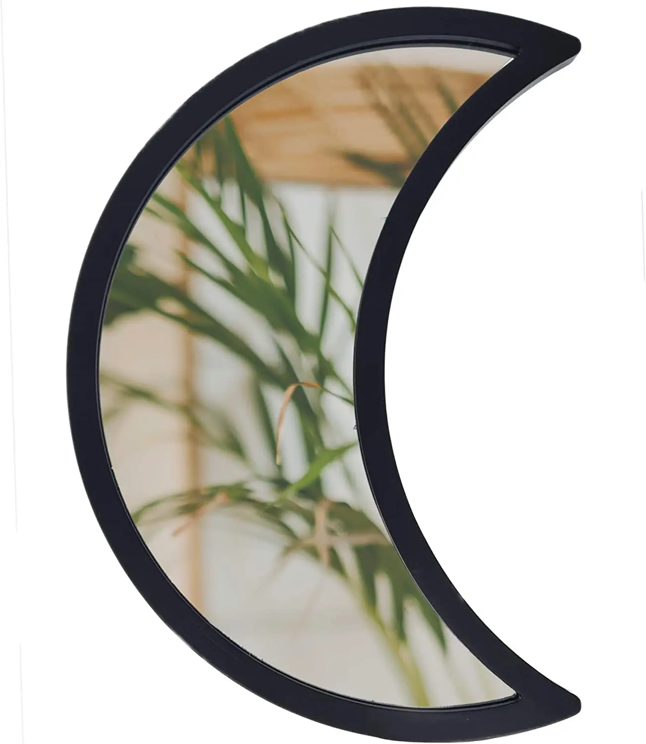 Wall Hanging Boho Room Decor Wooden Crescent Shaped Moon Mirror For ...