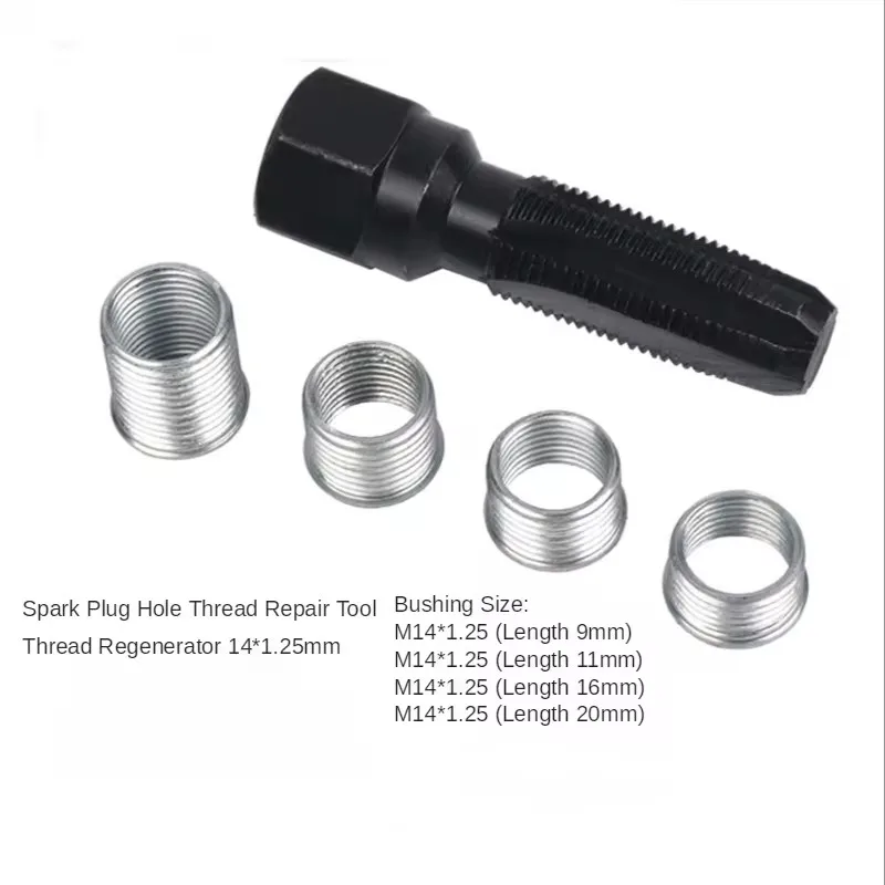 14mm Car Cylinder Head Tap Spark Plug RE-Thread Repair Tool Kit Spark ...