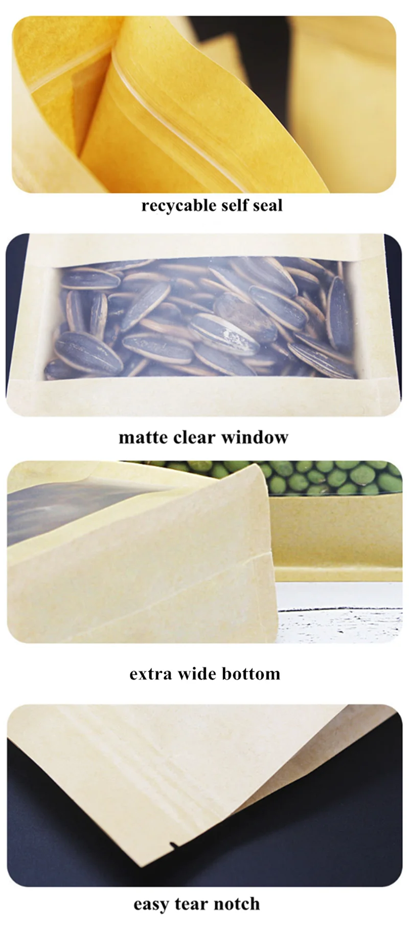 Custom Brown Paper Zip Lock Bag For Packaging Wholesale - Buy Zip Lock ...