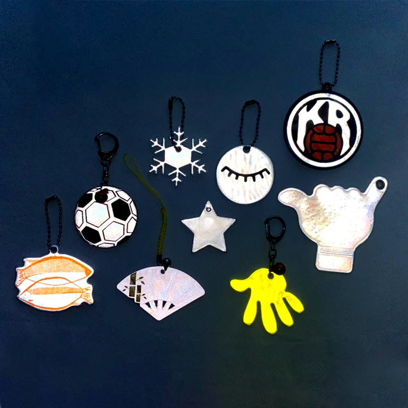 Oem Custom Safety Reflector Fluorescent Yellow Star Pvc Promotional ...