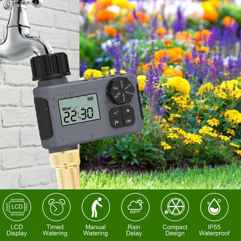 Sprinkler Timer Water Hose With Timing and Frequency Irrigation Garden ...