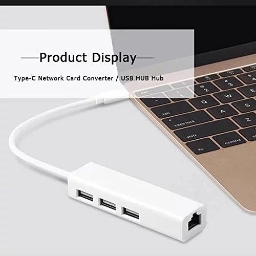 Usb 2.0 Hub Type C To Rj45 Ethernet Gigabit Lan 3 Ports Usb Adapter ...