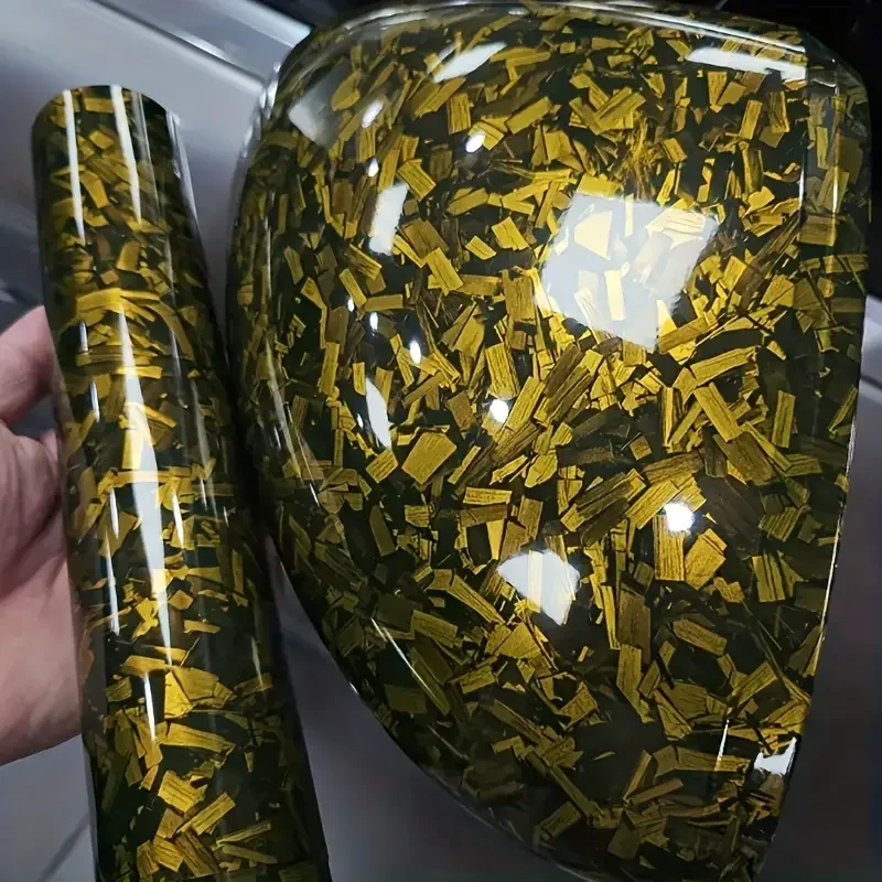 Glossy Black Forged Carbon Fiber Vinyl 1.52*17 Meter Air Release Car ...