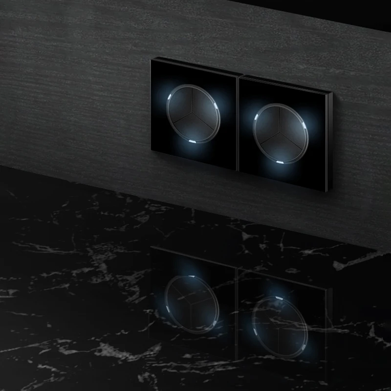 Custom Electrical Light Tempered Glass Switches Panel