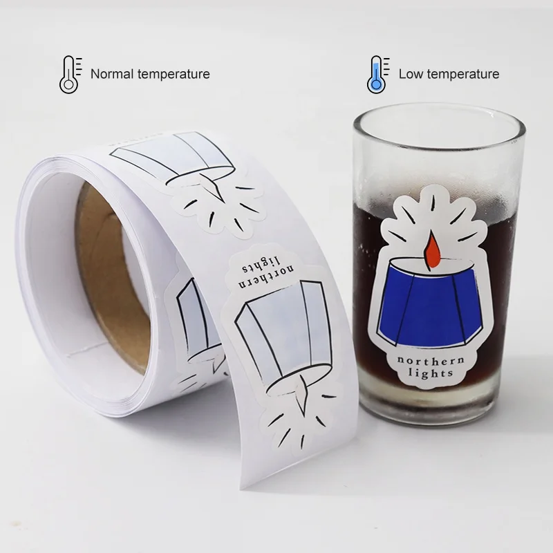 Custom Printing High and Low Temperature Change Sticker Paper ...