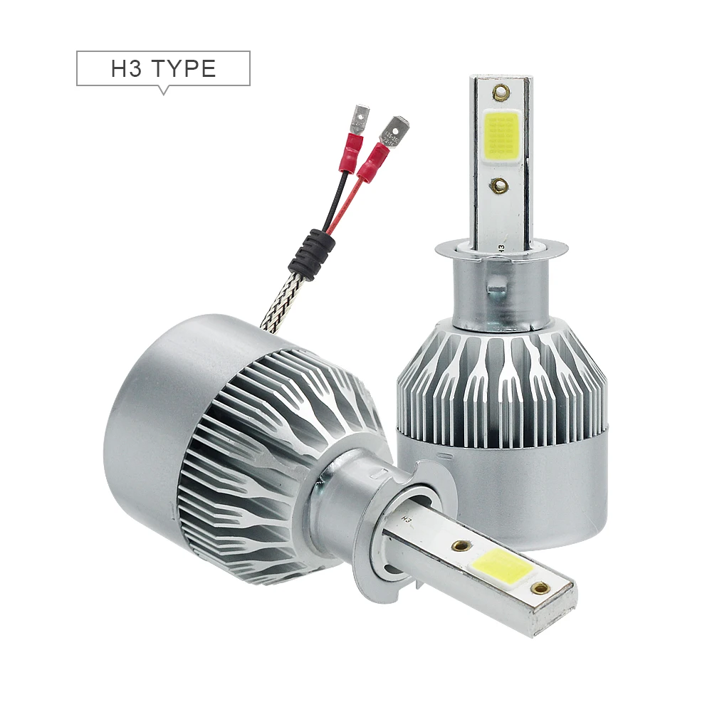 C6 8000LM COB Led Car Light - H4 Foco Led H7 9006 Bulb