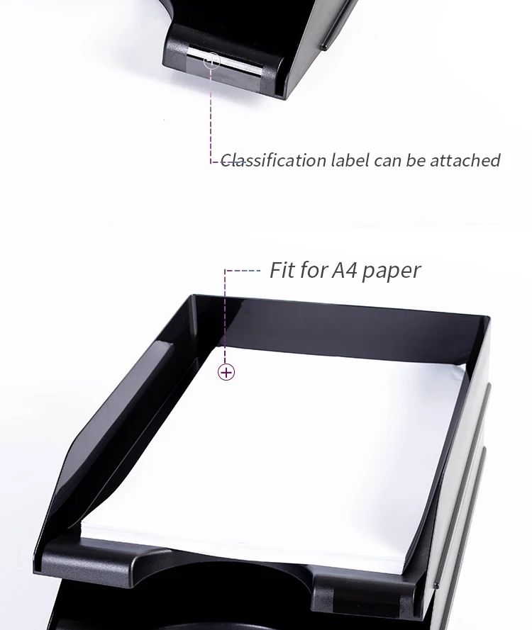 School Letter Size Plastic Stackable Document Tray A4 Office Stationery ...