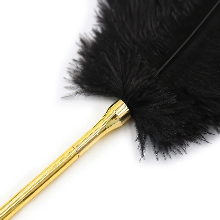 SM Feather Tickler Gold Chain Tease Tickler Crop for Adult Sex Play ...