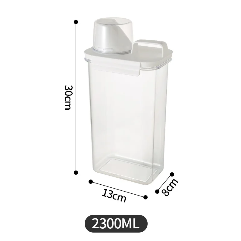 2800ml Plastic Bulk Food Storage Container Grain Transparent Tank Rice ...