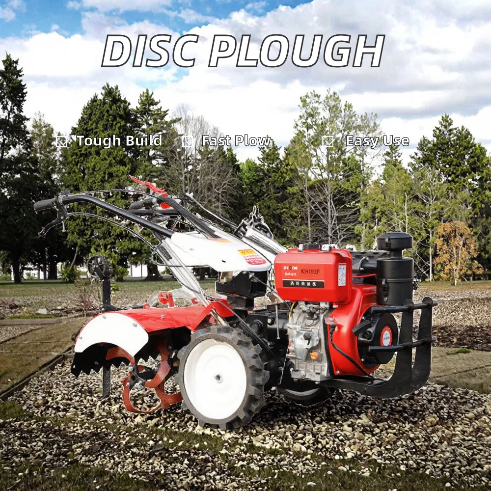 LANSU Furrow Plough Gasoline Engine High Farm Tractor Cultivator ...