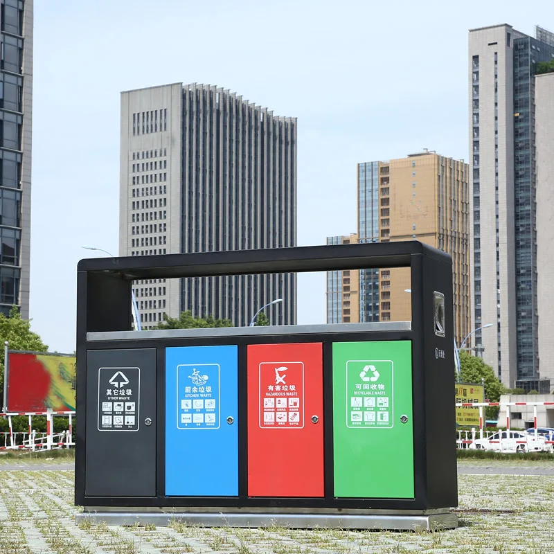 Separate Compartment Garbage Classified Waste Trash Bin Classification ...