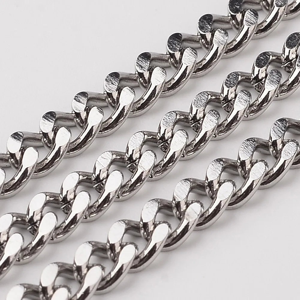 Pandahall 5mm Jewellery Chain 304 Stainless Steel Cuban Chain - Buy ...