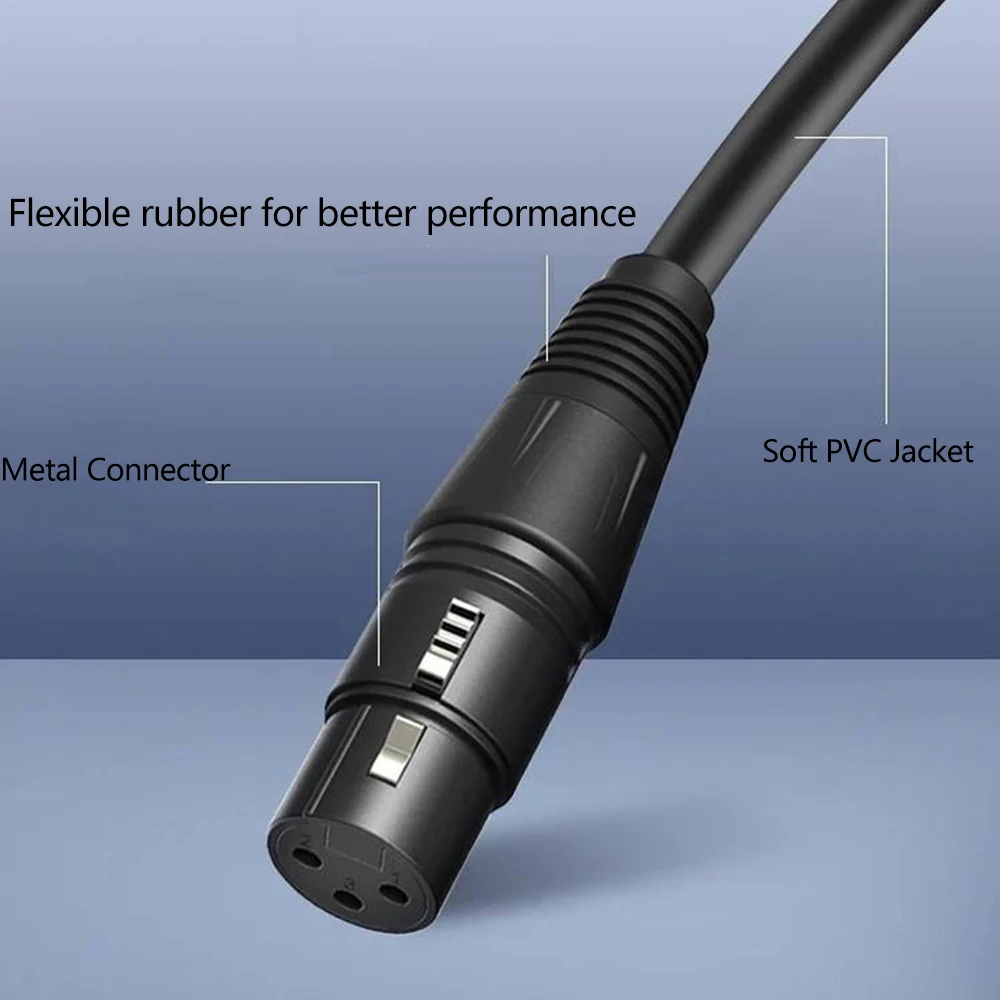 Professional Oem 3 Pin Connector Xlr Cable Male To Female M/f Ofc Audio ...