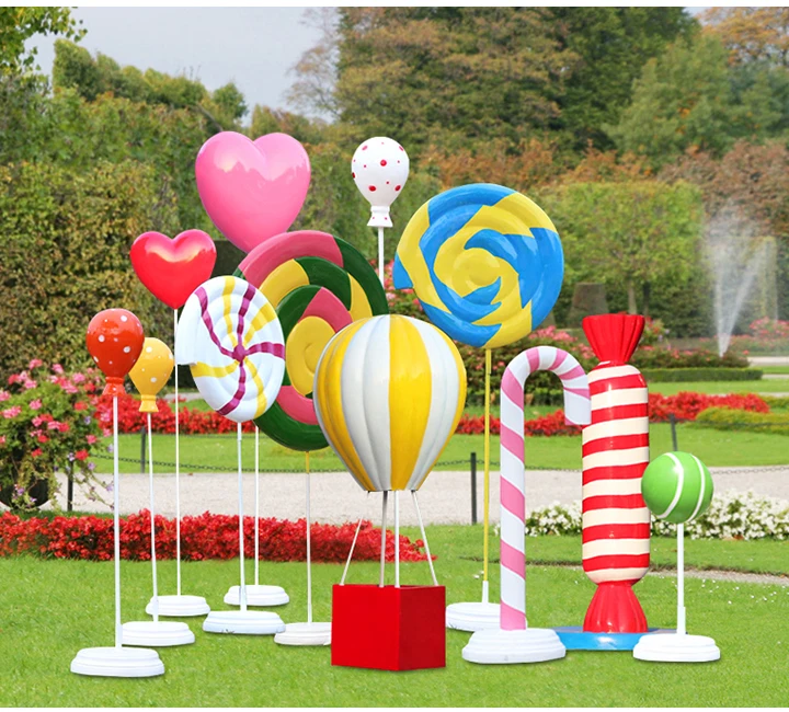 Giant Fiberglass Candy Statue Cupcake Sculpture for Display