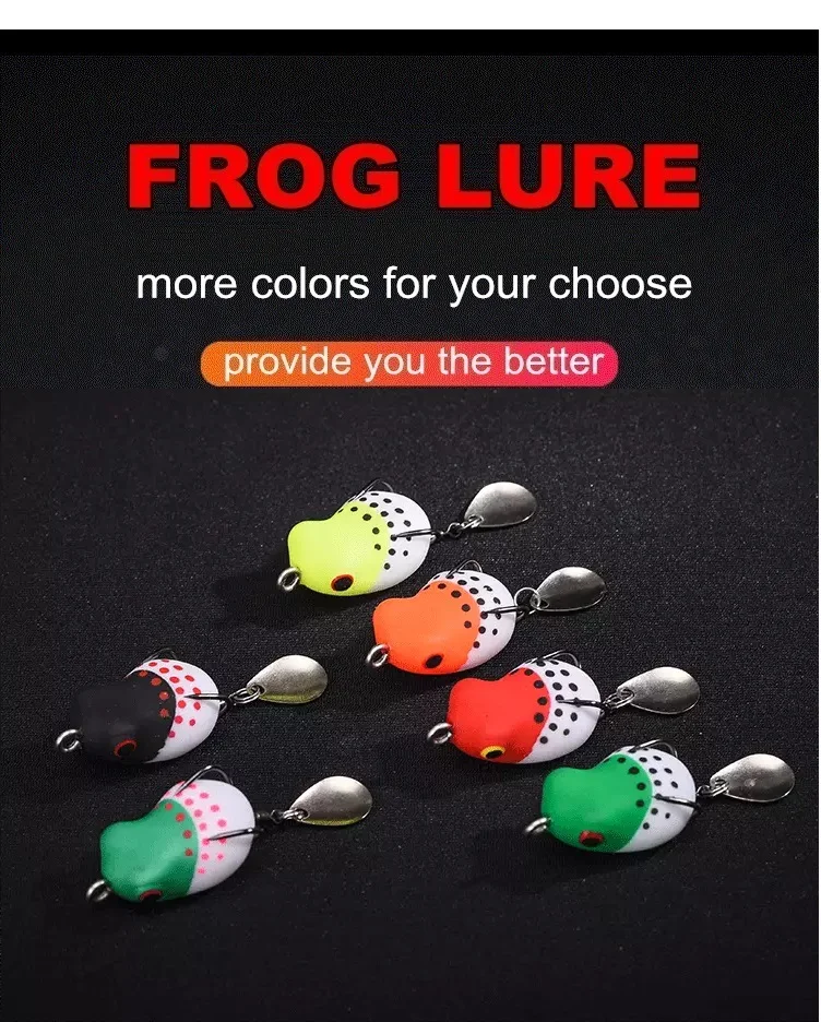 Topwater Frog Lure Fishing Lure Soft Baits Mini Froggy With 12colors ...