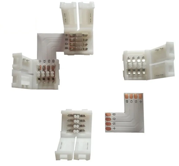 Flex Strip Connector Rgb 4pin Wire Connectors Types 24v Power Pin ...
