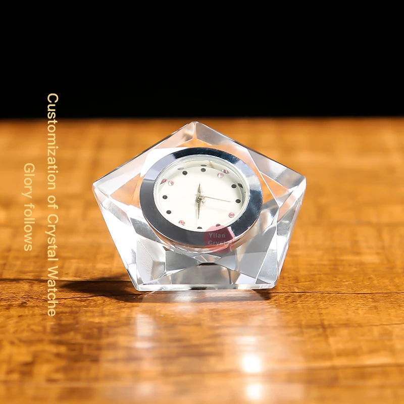Paperweight-reloj De Cristal Personalizado,Cristal Blanco Con Base Para ...