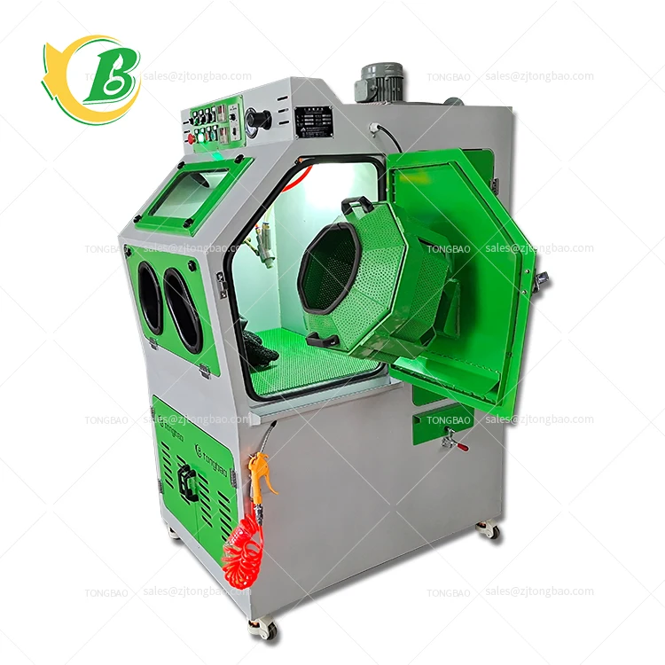 Rotary Drum Sand Blast Machine Automatic Sandblaster For Batch ...
