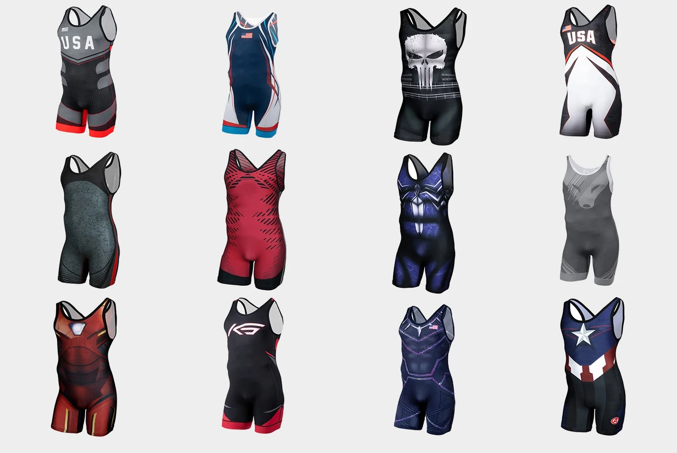 Custom Logo Men's Singlet Wrestling Suit Gym Training Wrestling ...