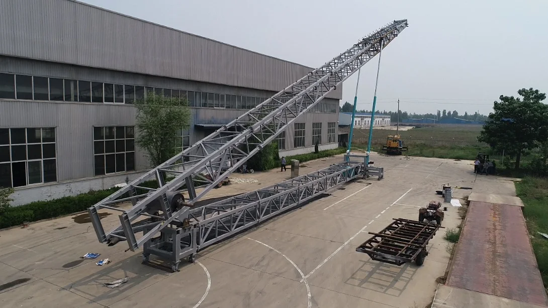 Belt Conveyor Mobile Telescopic Radial Ship Loader For Bulk Material ...