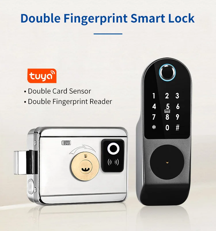 Tuya Wifi Keyless Electronic Digital Door Lock With Double Sided ...