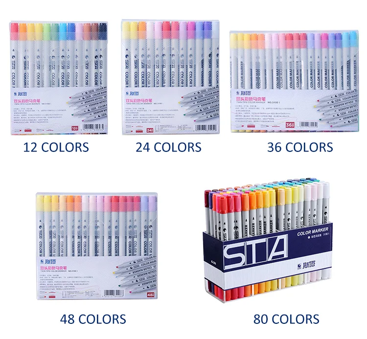 Water Based Color Markers - 80 Colors for Artistic Expression