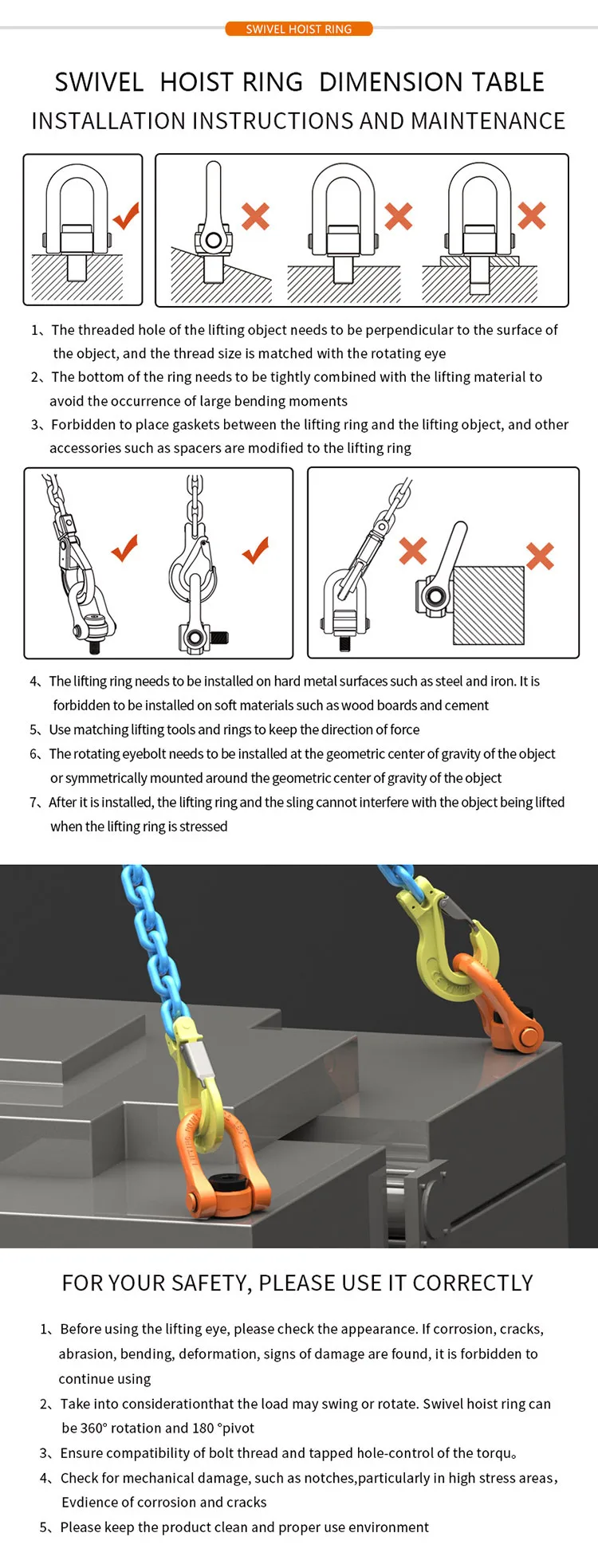 Rotating Lifting Point And Safety Lifting Eye Bolt With Rotating - Buy ...