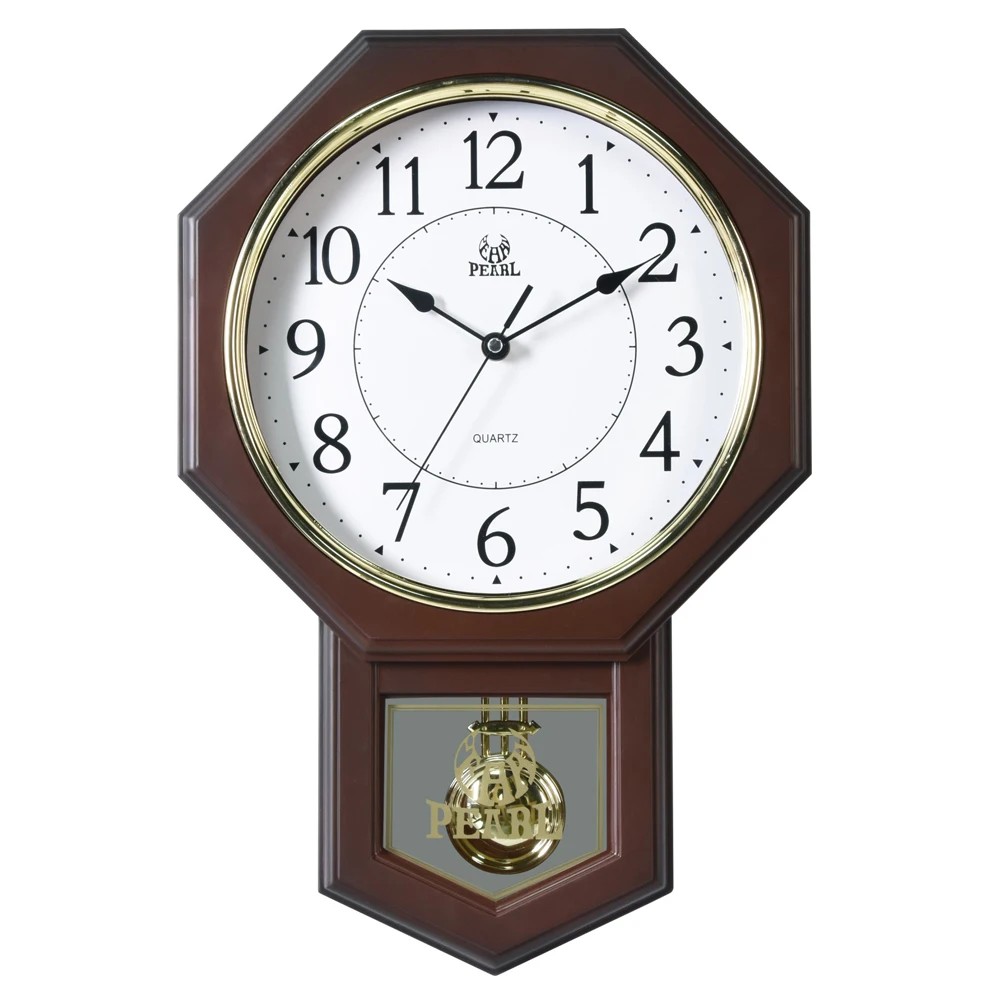 Vintage Chinese Antique Pendulum Wall Clock - Elegant Sweep Art