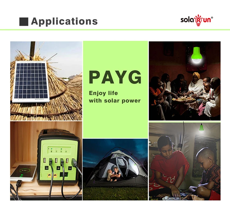 Solar Run Solar Home System 30w Prepaid PAYG With 6 Slots Battery ...